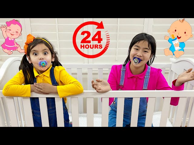 Jannie and Ellie 24 Hours Baby Challenge and Other Fun Challenges for ...