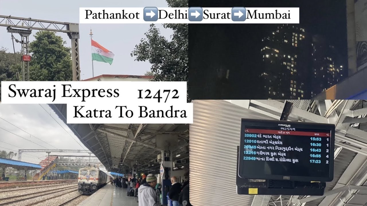 Swaraj Express Train Journey | 12472 |SVDK To BDTS | Mumbai | Vlog ...