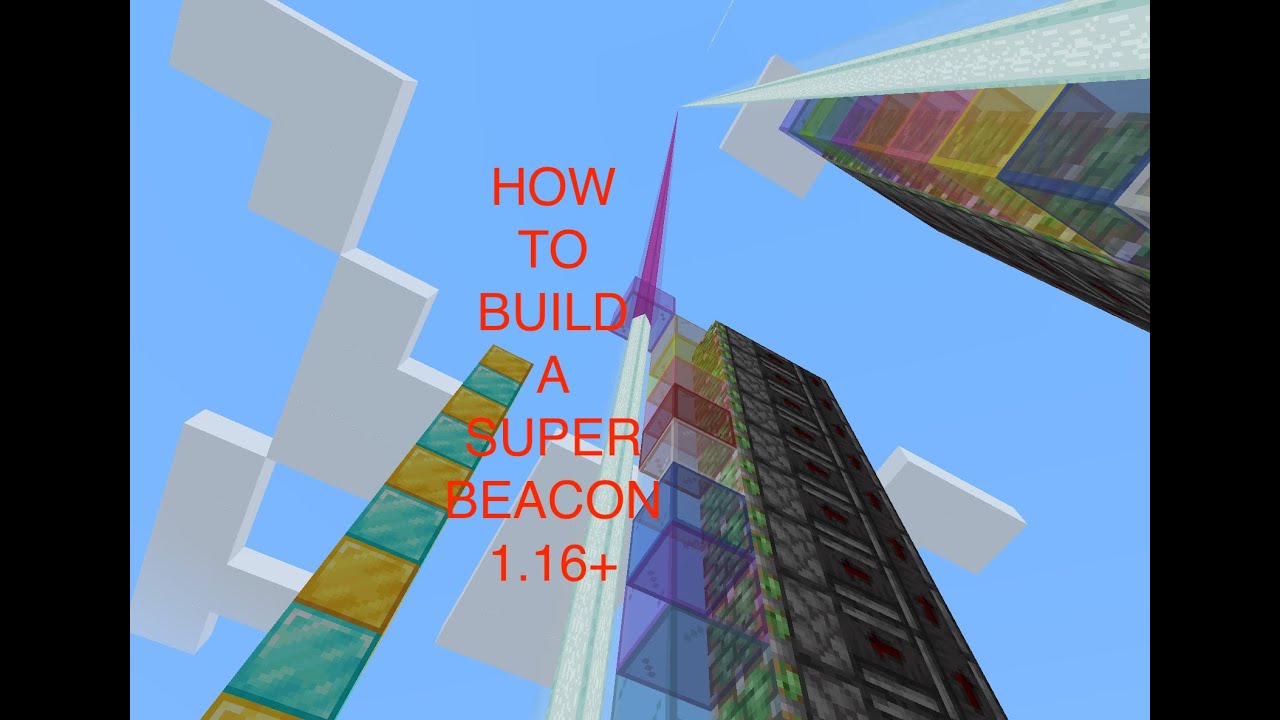 How to build a Super Beacon in Minecraft! 1.16+ - YouTube