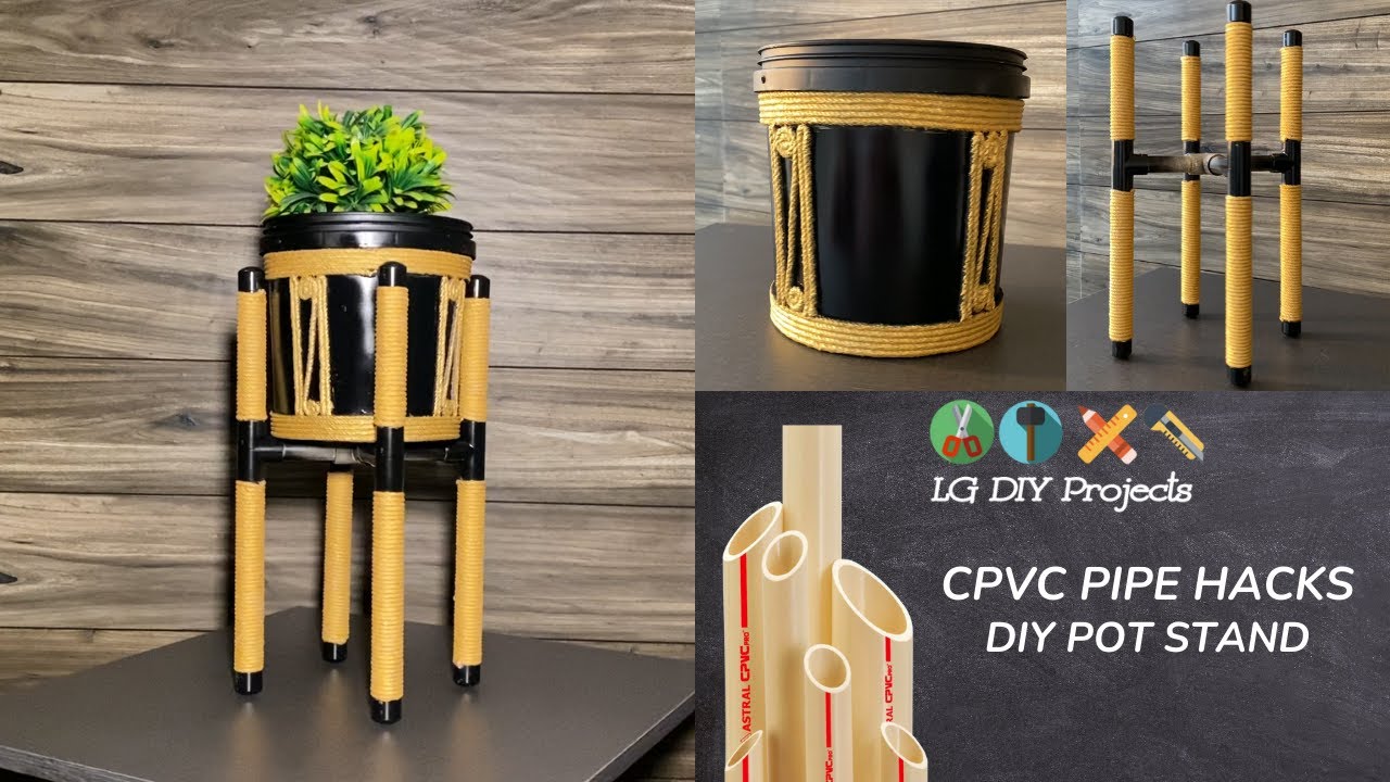 PVC Pipe Pot Stand, DIY Project with easy and simple steps. - YouTube