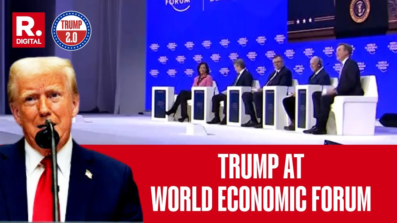 President Donald Trump Addresses World Economic Forum | Trump Full ...