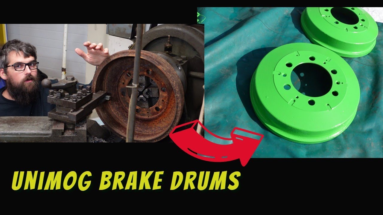 Unimog brake drum turning and walk around - YouTube