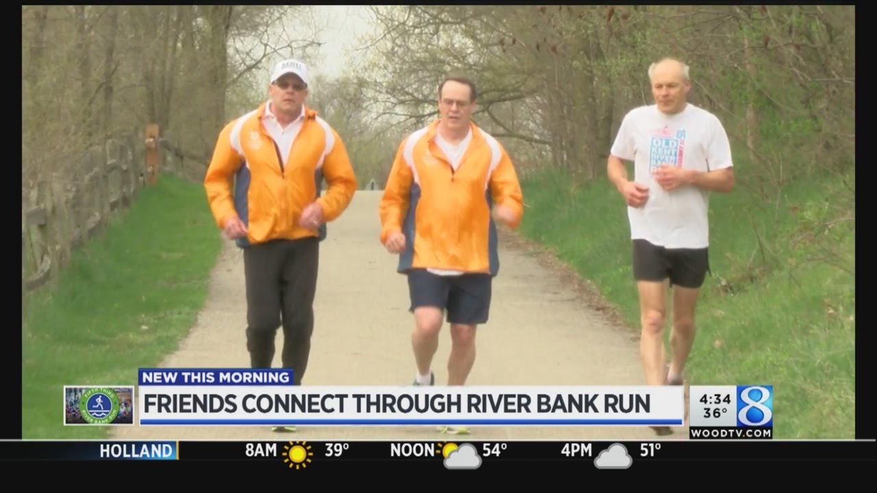 River Bank Run also a reunion for 3 men who've ran it every year - YouTube