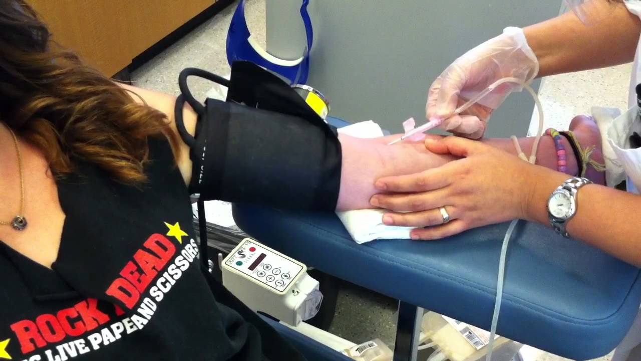 Katie's First Blood Donation - YouTube