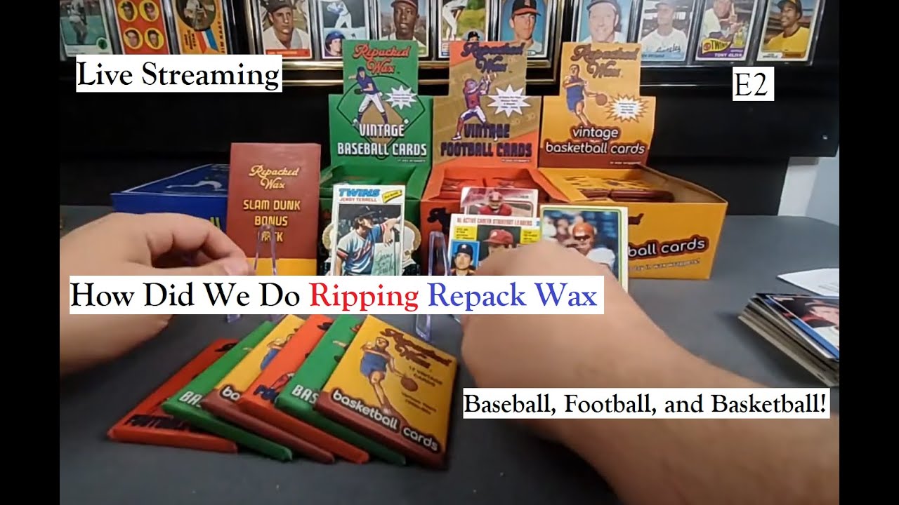Ripping Vintage Cards from Repack Wax sports include Baseball, Football ...