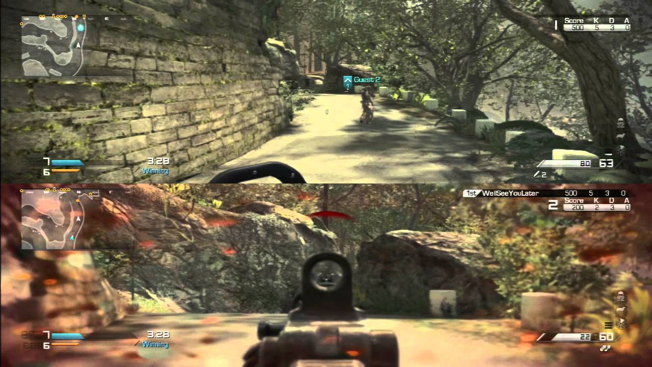 Call of Duty: Ghosts PS3 2 Player Split Screen Part 28 (Team Deathmatch ...