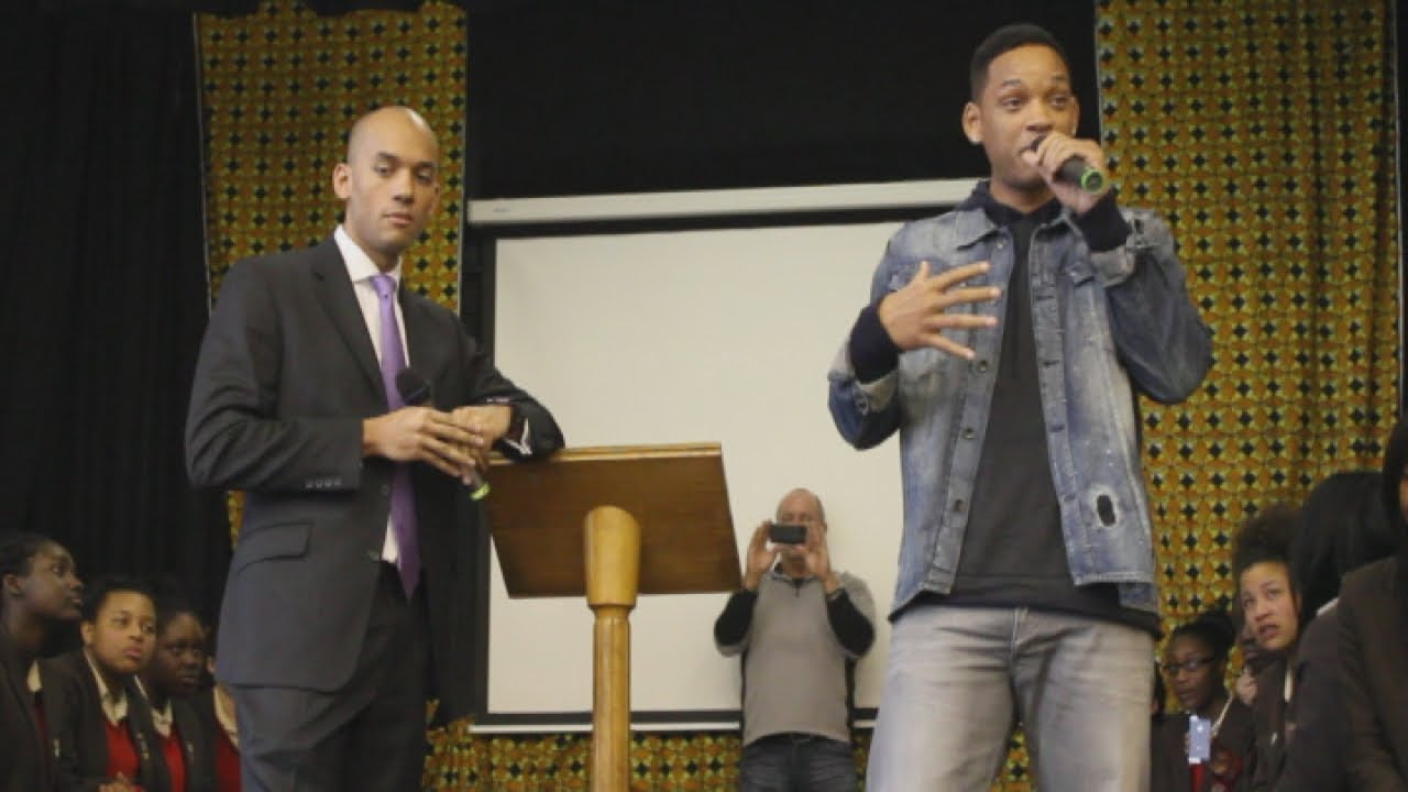 Will Smith holds London school assembly: Coolest assembly ever?! - YouTube