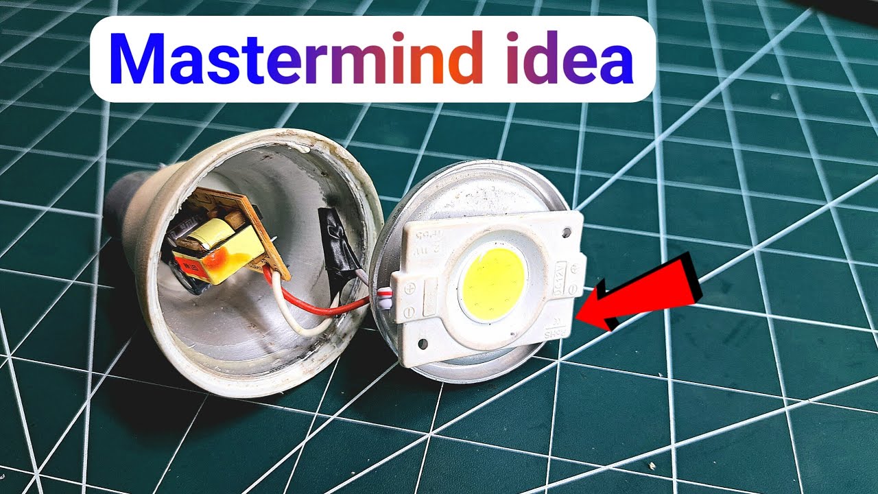 9w LED bulb repairing | mastermind ideas | how to make led bulb - YouTube