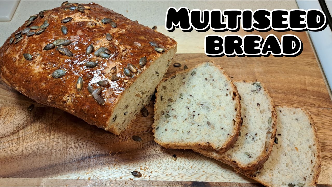 Simple multiseed bread, with no kneading. All you need to do is mix the ...