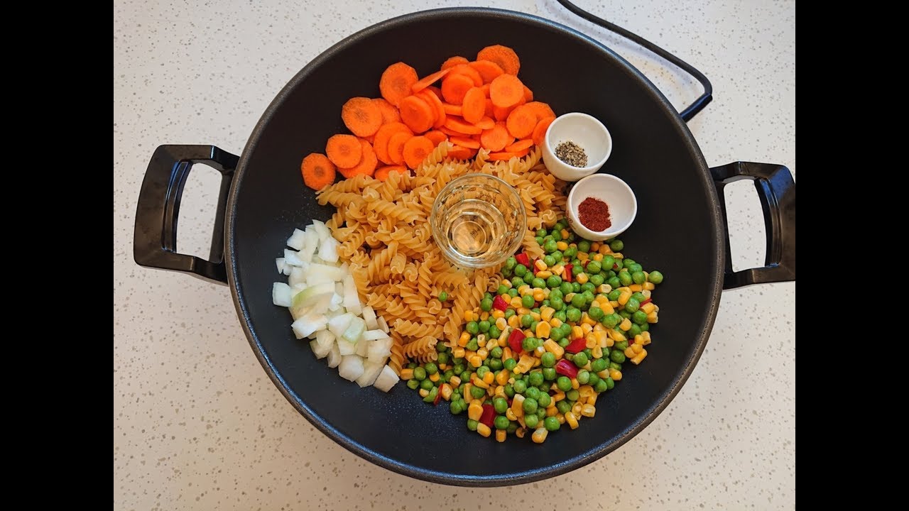 One Pot Pasta - Fusilli with Special Vegetable mix - Healthy Easy ...
