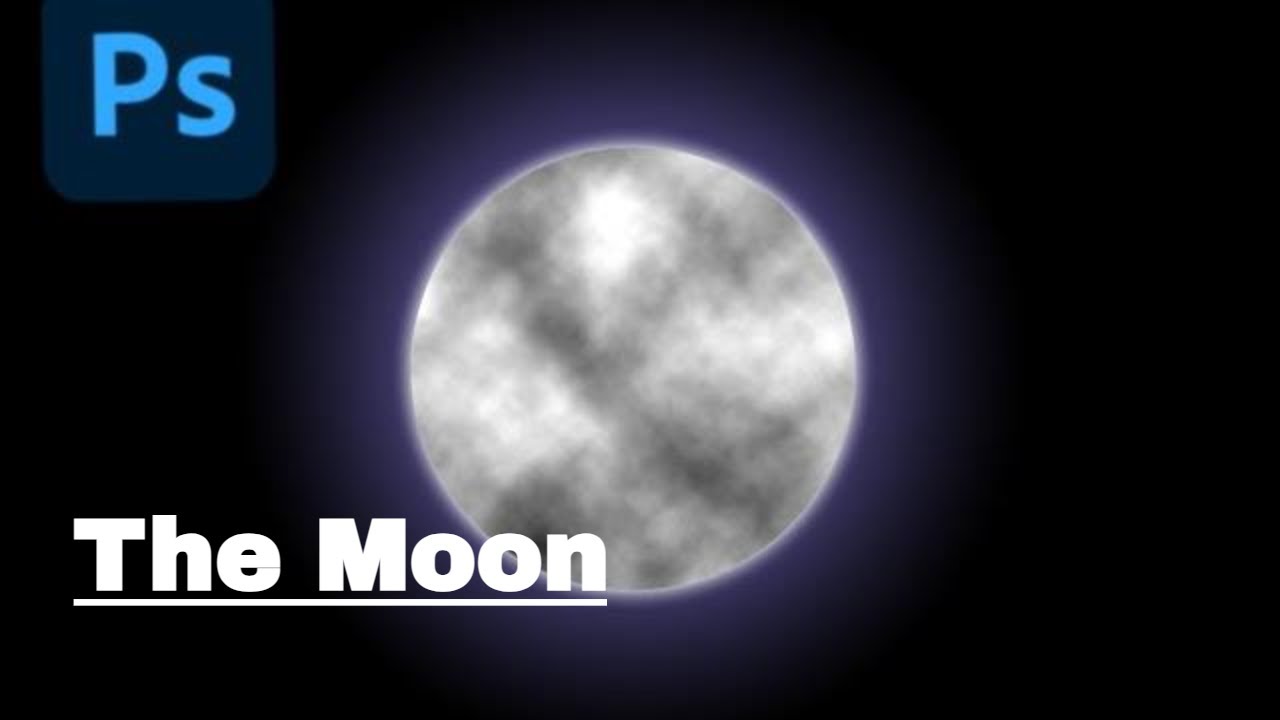 How To Create A Moon Design In Adobe Photoshop Lesson (192) | Burmese ...