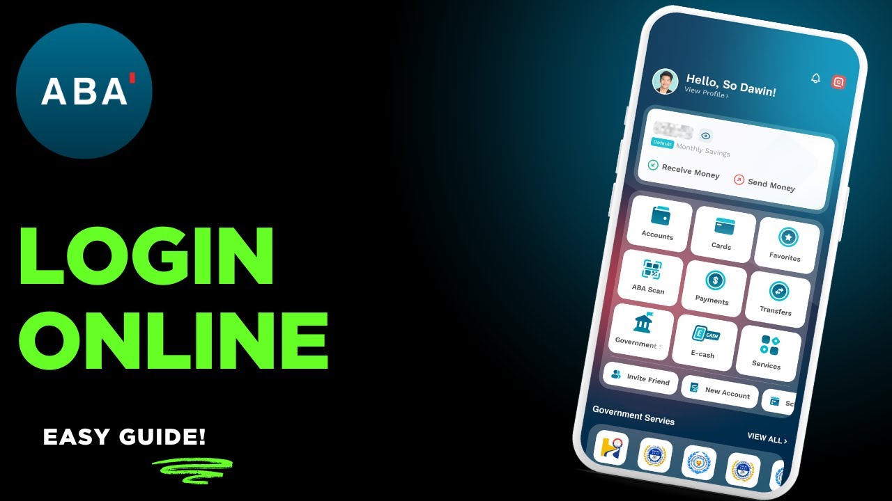 How To Login To ABA Bank Online Banking, Cambodia ! - YouTube