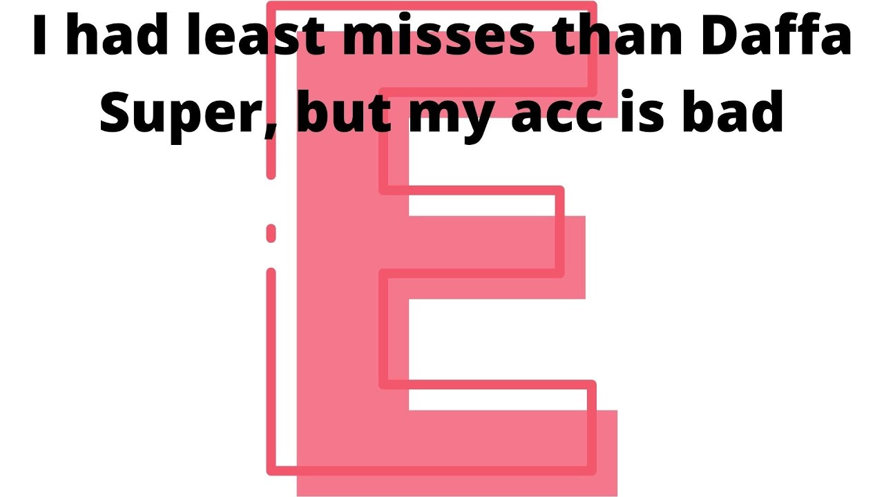 I had least misses than Daffa Super, but my acc is bad - YouTube