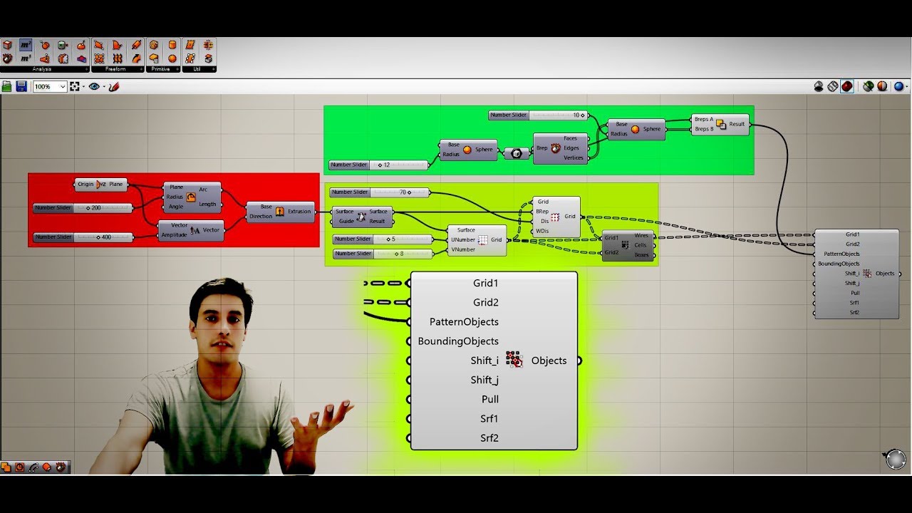Rhino Grasshopper Paneling Tools Quick Tip - YouTube