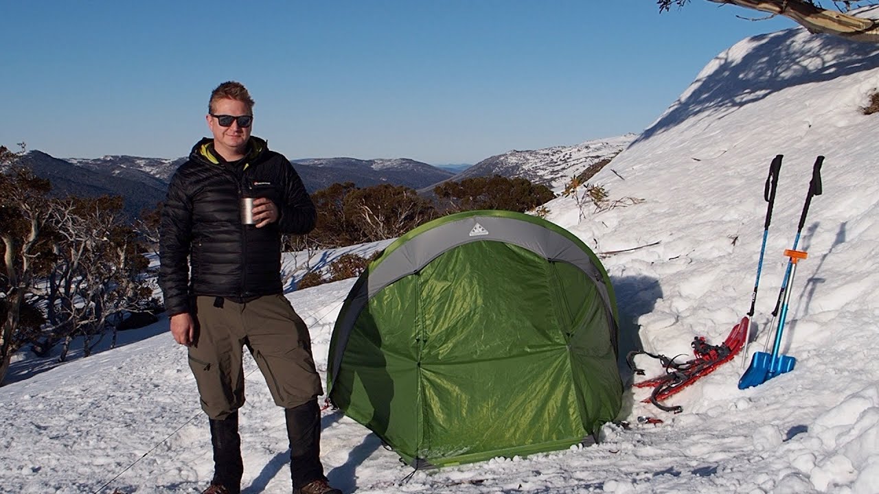 Solo snow camping in the Australian Alps - YouTube