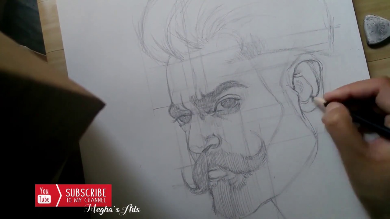 How to draw a Portrait with Lines? - YouTube