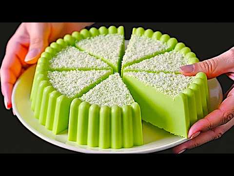 Sadece süt, elma ve muz! 5 dakikada hızlı tatlı! Fırın yok, jelatin yok!