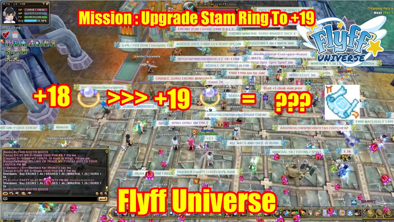 Flyff Universe Upgrade Accessories (Stam Ring) to +19 | Mia Server ...