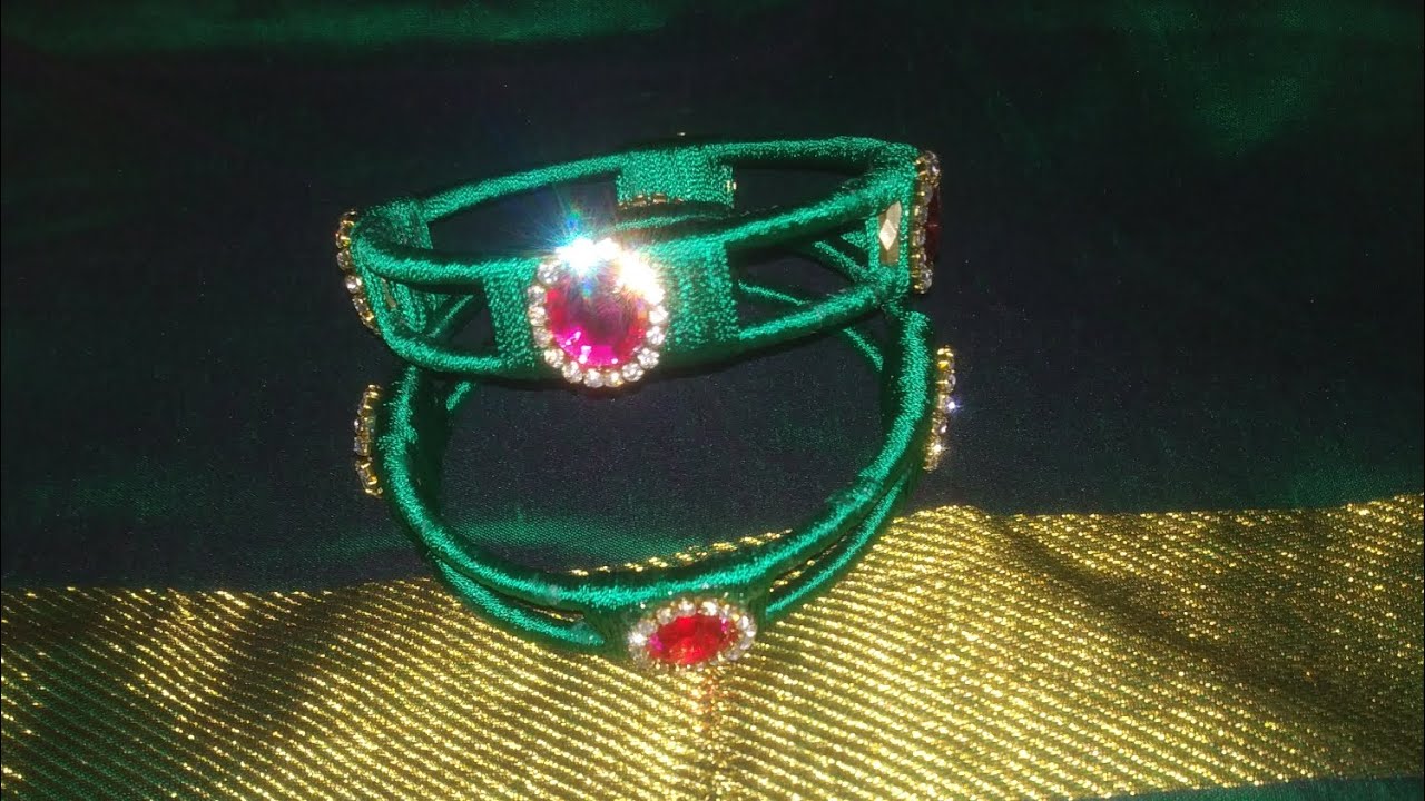 #how to do double layer customised silk thread bangles #silk thread ...