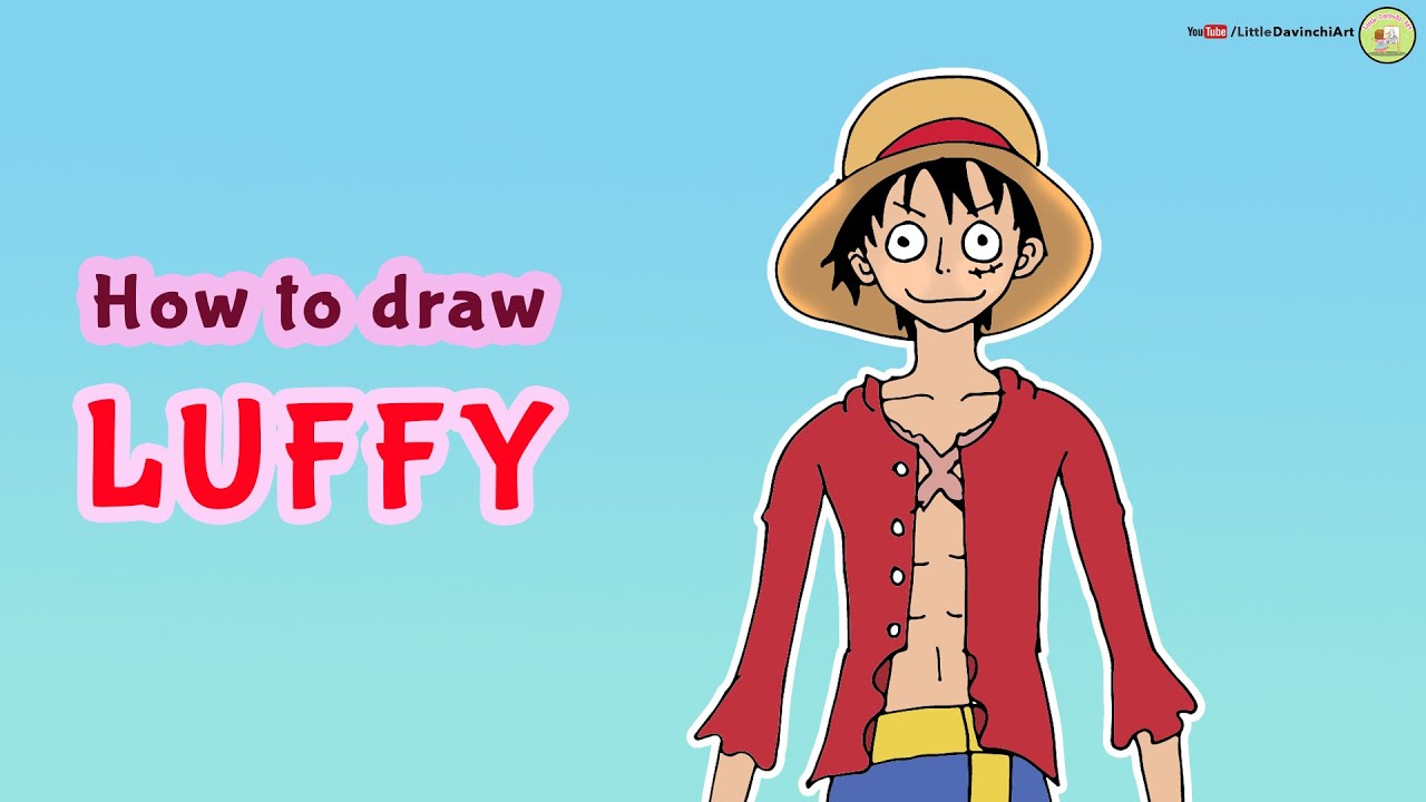 How to draw LUFFY | Easy drawing tutorial for kids - YouTube