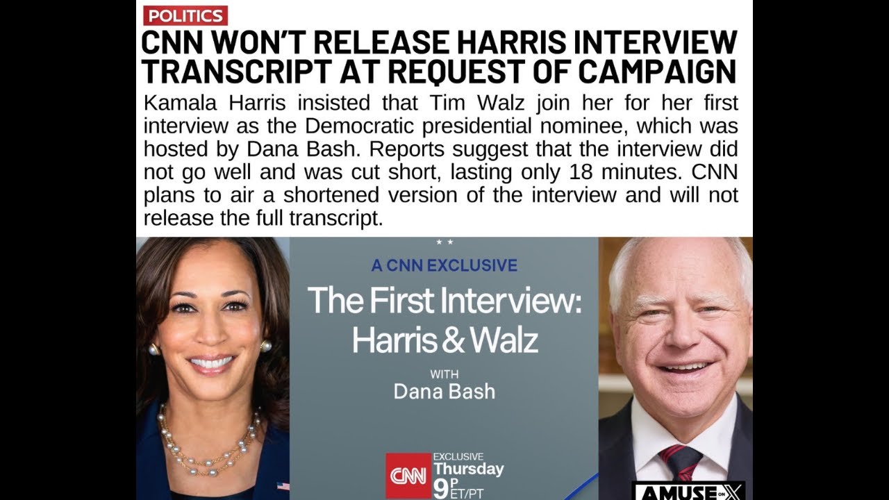 CNN Cut 60% of Interview as DEMANDED by Team Kamala - YouTube