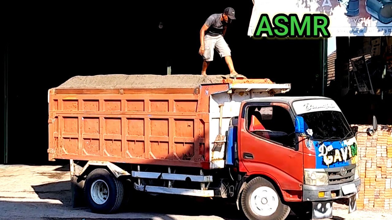 ASMR Proses Buka Terpal Dump Truck Muatan Pasir - YouTube