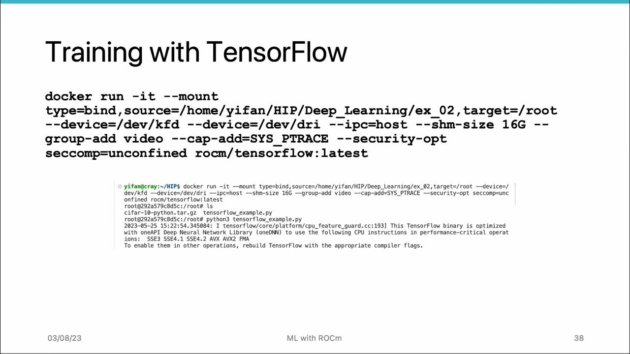 AMD HIP Tutorial, 11-2, Tensorflow on ROCm - YouTube