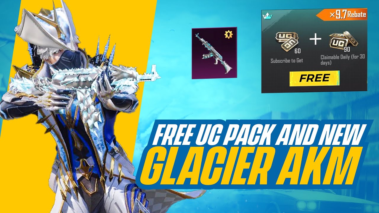 FREE UC PACK 😳 | New Glacier AKM 😍 | BATTLEGROUNDS MOBILE INDIA ...
