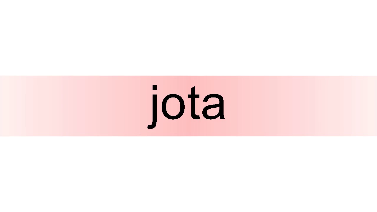 How to pronounce jota - YouTube