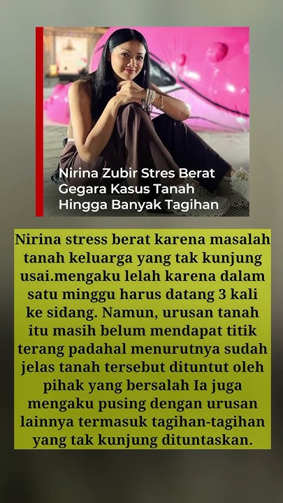 Nirina stres berat #beritaterkini #beritaviralartis #nirinazubir - YouTube