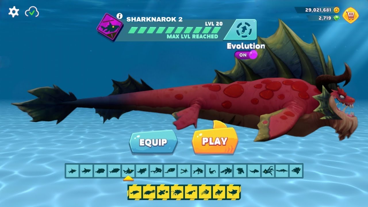 NEW SHARKNAROK GAMEPLAY IN HUNGRY SHARK EVOLUTION NEW MAP - Hungry ...