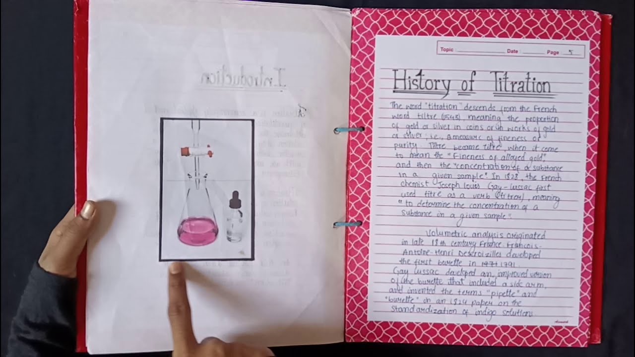Class 10 Chemistry Project on Titration ICSE | How to make boards ...