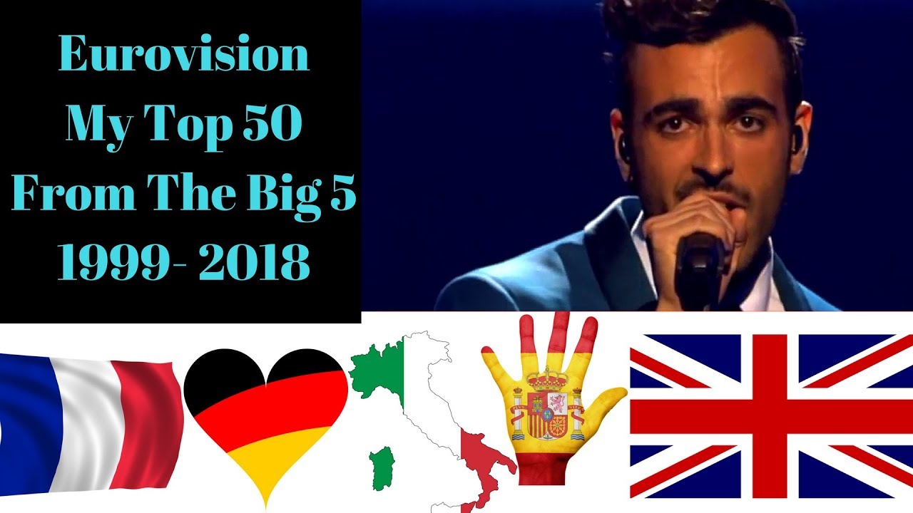 Eurovision The Big 5 - My Top 50 (1999 - 2018) - YouTube