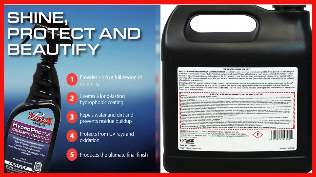 Presta HydroProtek Ceramic Coating Spray on Protectant for Boats & RVs ...