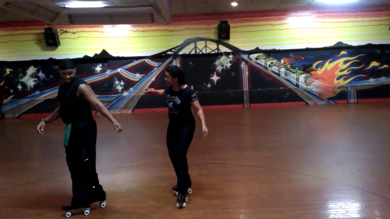 B -energy and angel working out in skates - YouTube