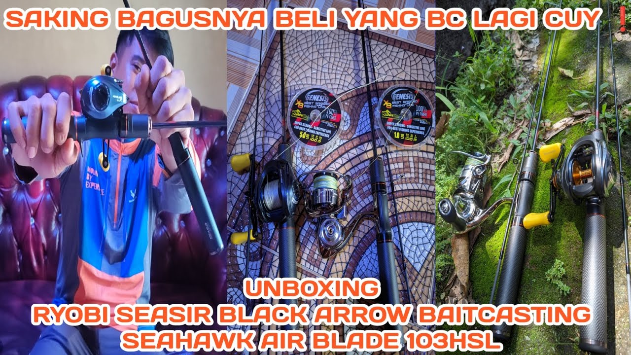 Unboxing UL terbaik 2024 | Joran BC Ryobi Seasir Black Arrow 1-4LB dan ...