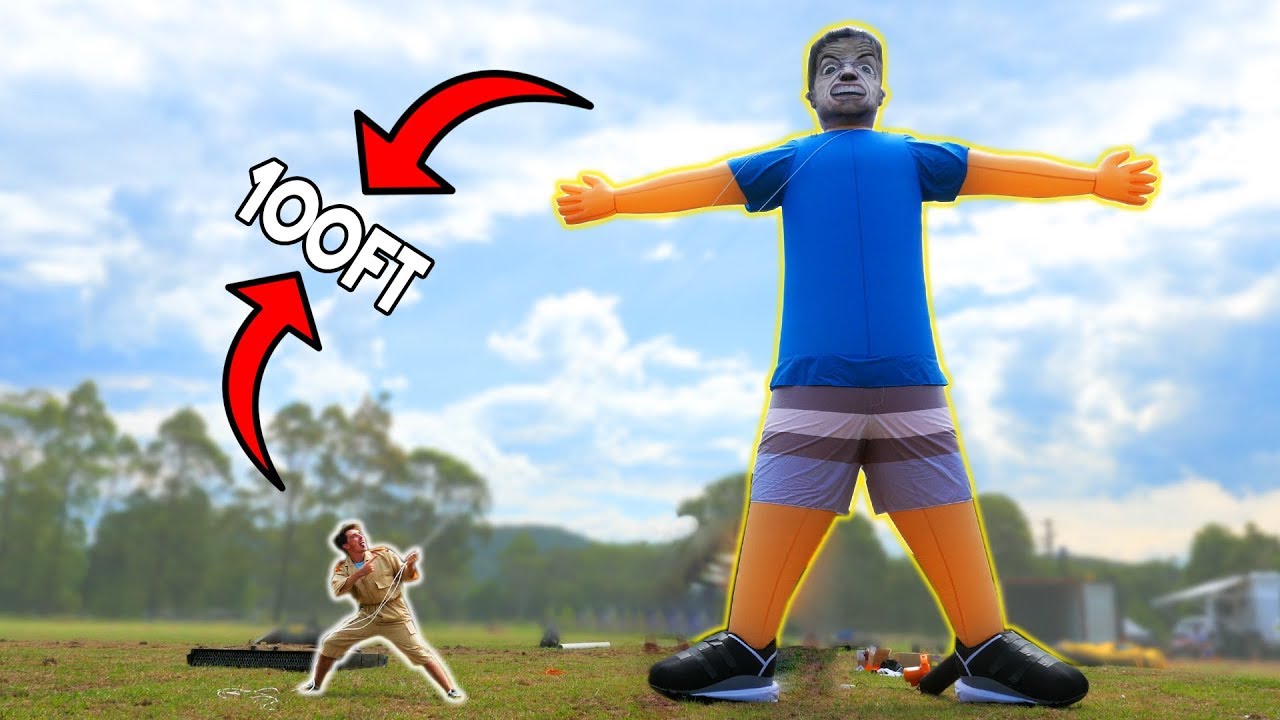 THE GIANT 100FT INFLATABLE LAZARBEAM! - YouTube