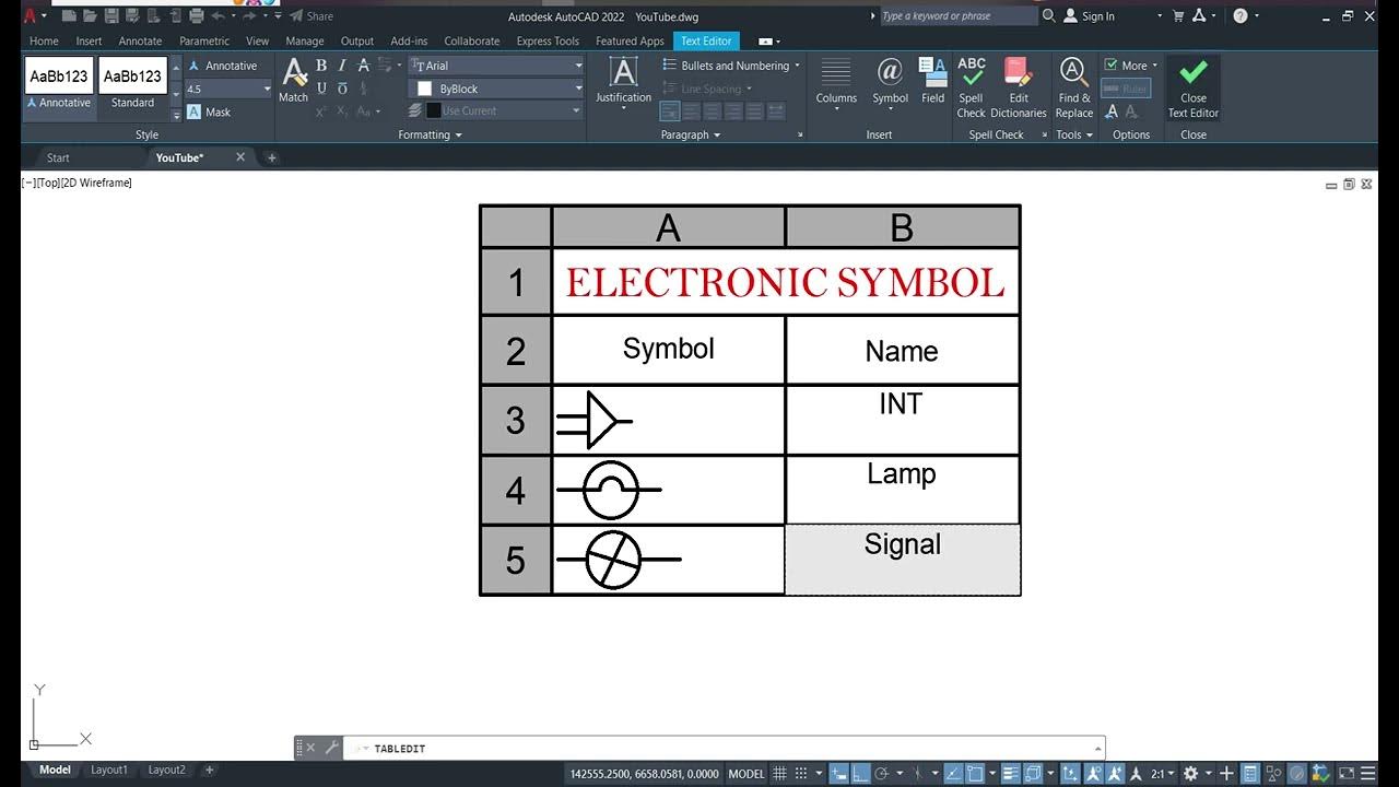 #34 INSERTING BLOCKS IN A TABLE IN #AUTOCAD - YouTube