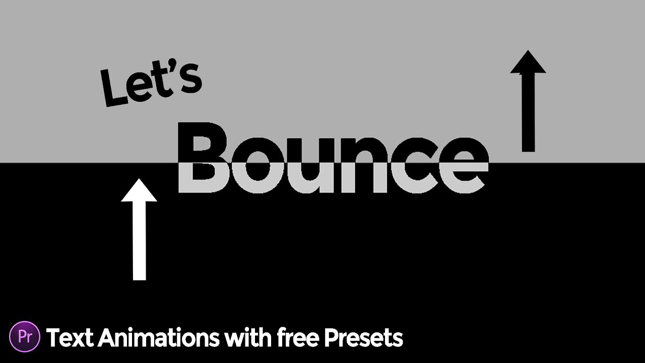 Bounce Text Animations In Premiere Pro Free Preset Youtube