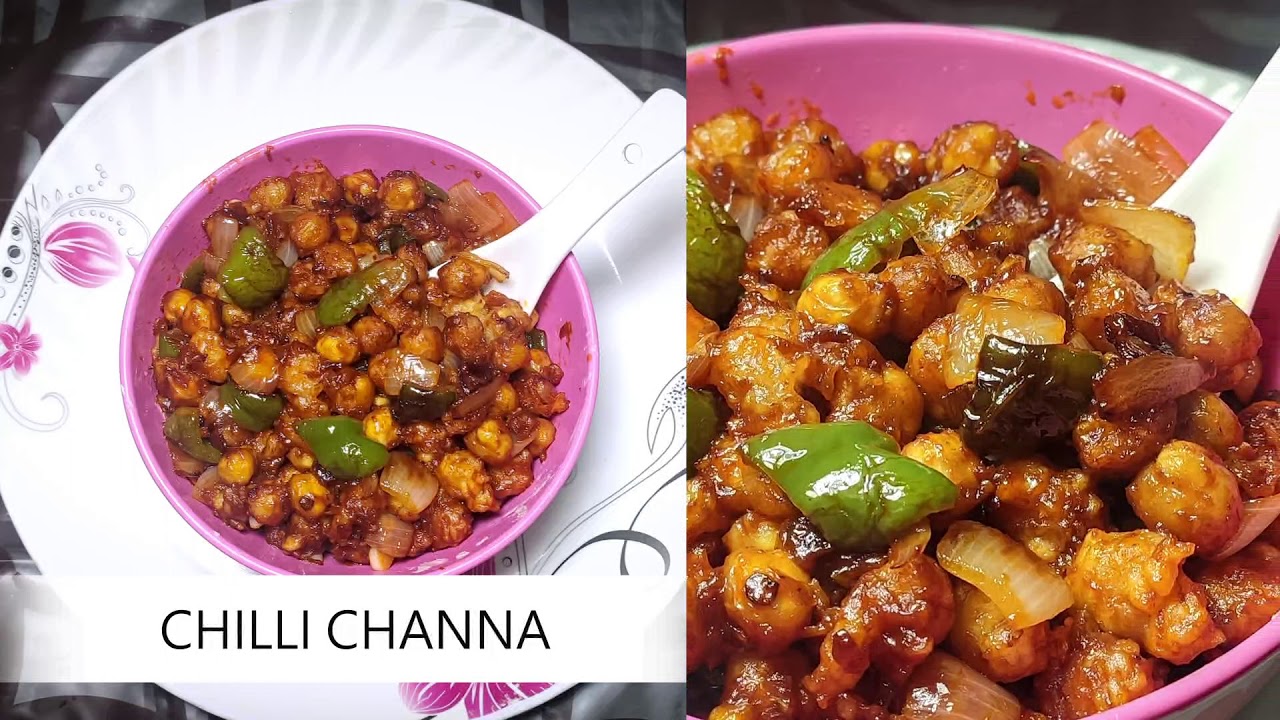 Chilli Channa recipe | Ready in 5 mins | Chinese recipe | The Pujari ...