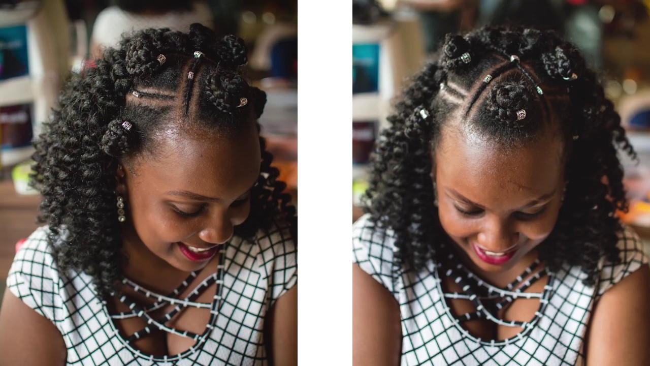 FUNKY BANTU KNOT STYLE - YouTube