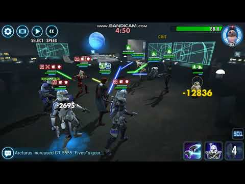 SWGOH - Arena - GAS 501st vs GG Nuke team - YouTube