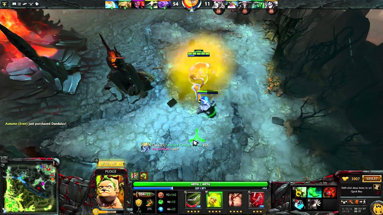 Dota 2: Pudge turning on Rot forever (21:3 K/D) - YouTube