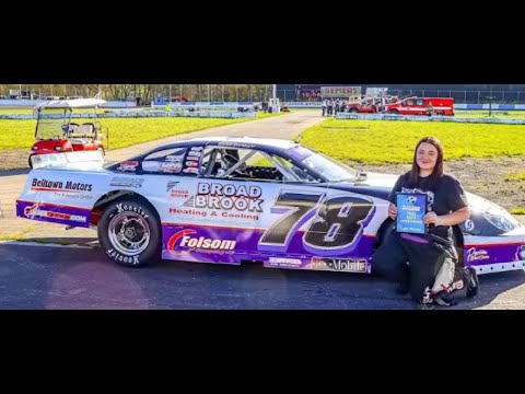 waterford speedbowl Emma Monahan late model feature race onboard crash ...
