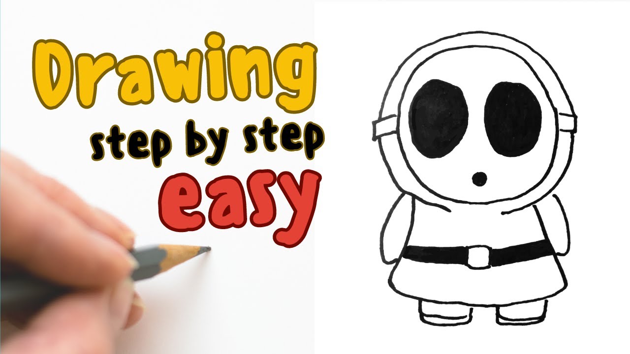 How to Draw Shy Guy: Super Mario Bros | Easily and Simply | Draw Easy ...