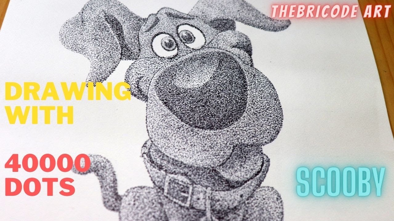 Drawing with 40000 Dots🔥🔥🔥 | SCOOBY | thebricode art - YouTube
