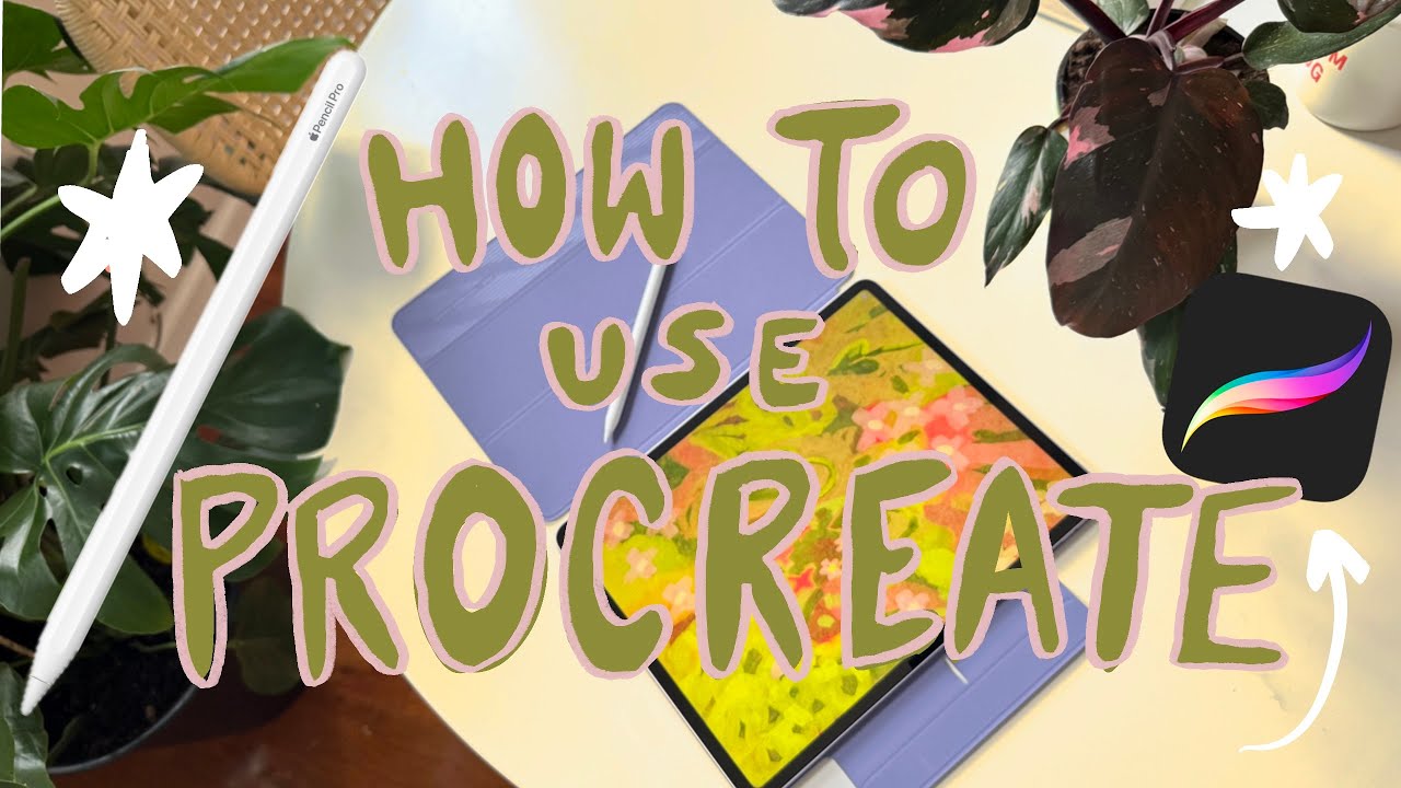 Basics of Procreate/ How to make a procreate brush and stickers (2024 iPad & Apple Pencil pro ...