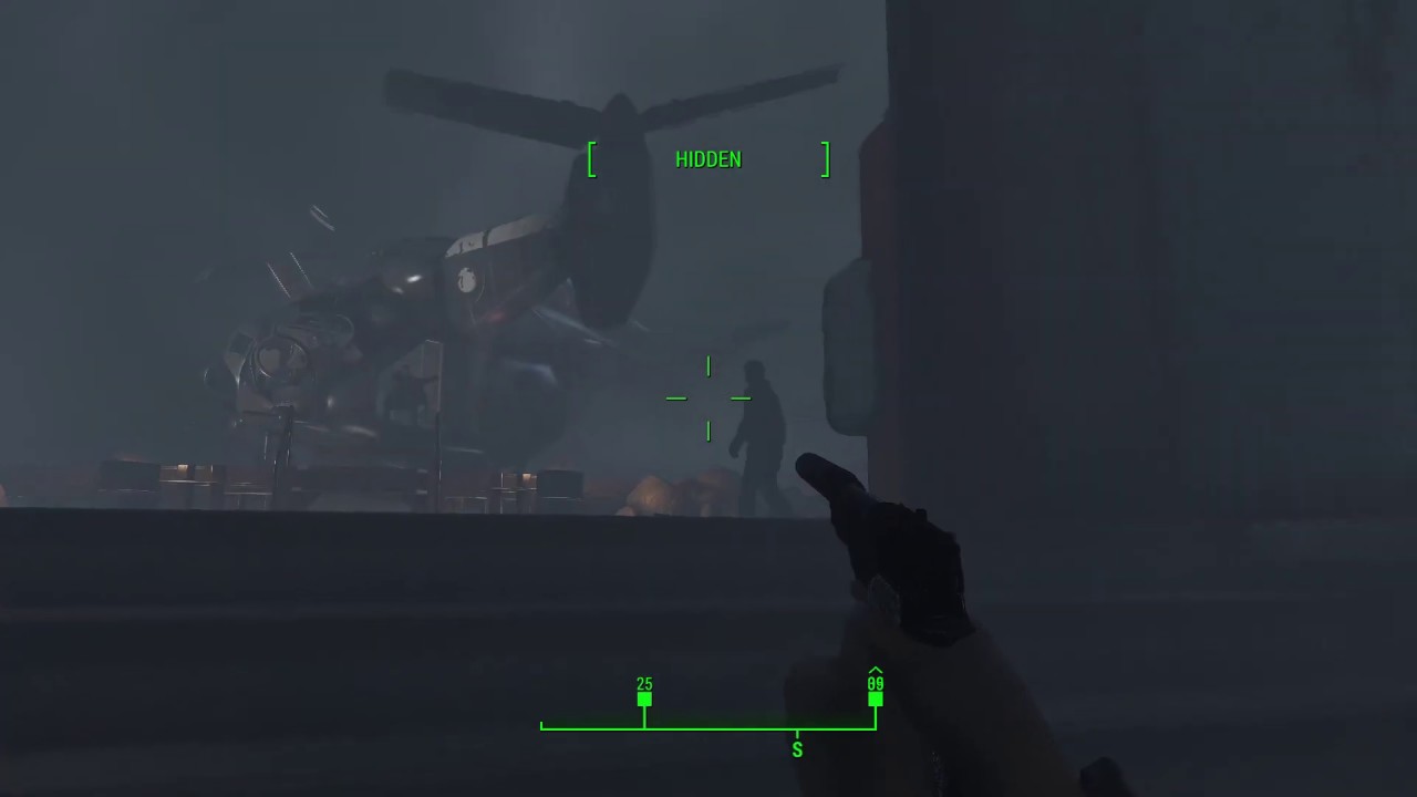 Fallout 4 Silenced Pistol vs Vertibird - YouTube