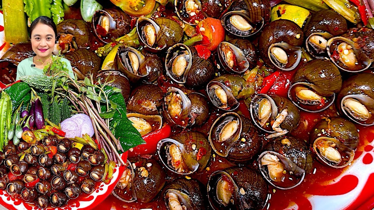 EP888 ตำหอยนา @เอื้อยน้องกินแซ่บ - YouTube