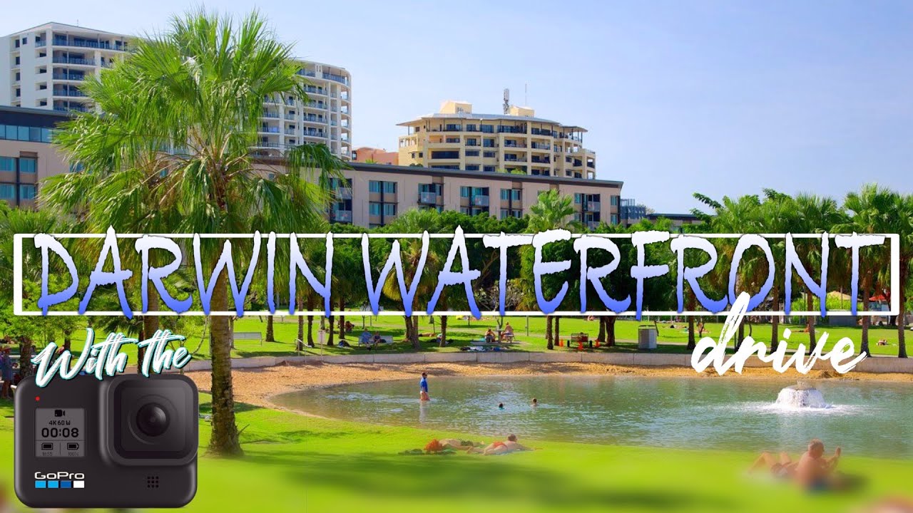 🇦🇺 Darwin Waterfront and Stokes Hill Wharf Driving Tour| Drone Kings in ...